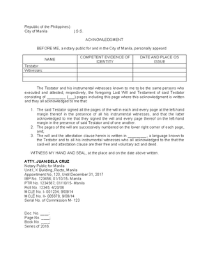 Attestation Clause - information on legal forms - ATTESTATION CLAUSE I ...