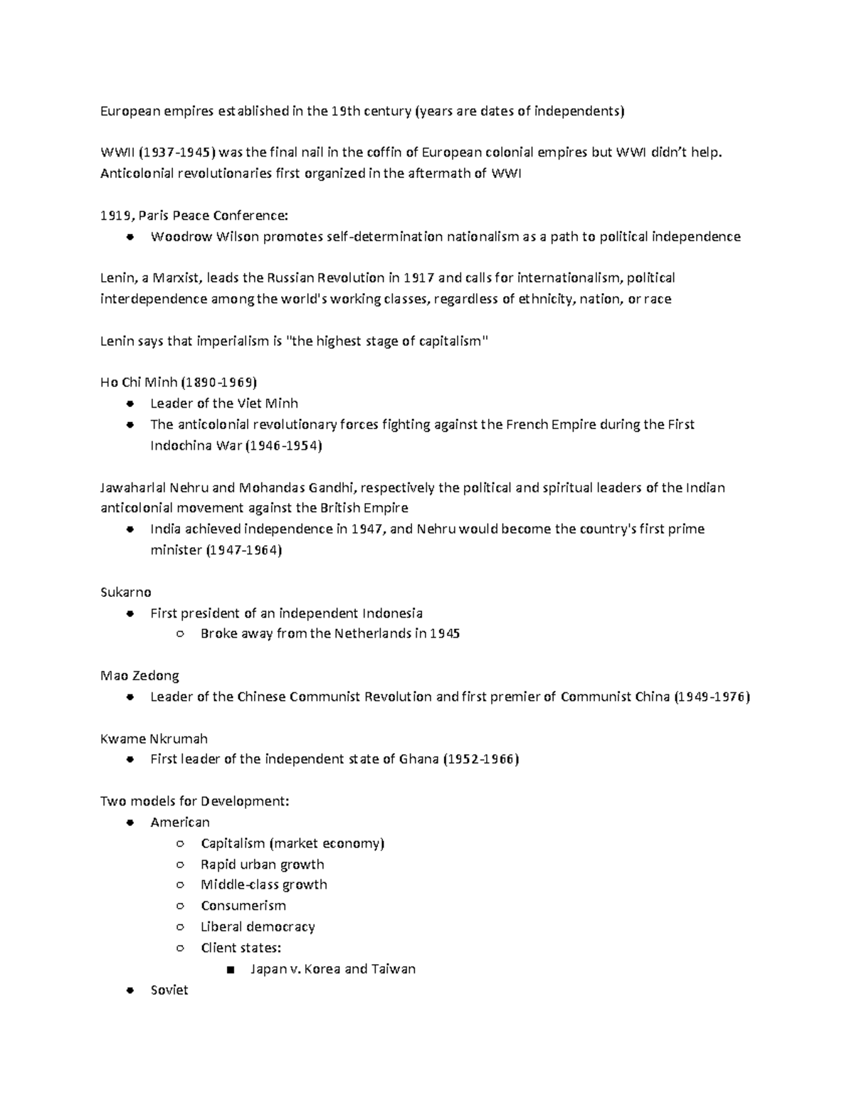 The Cold War, Decolonization, and the Third World - European empires ...