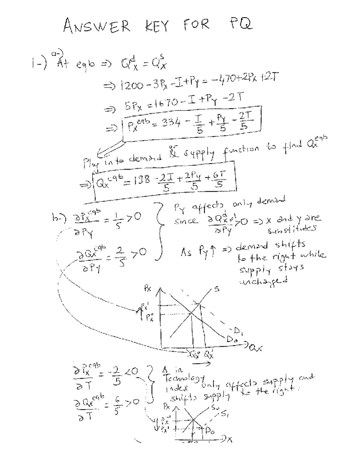 Answer Key PQ Lectures 2 3 CECN504 - ECN 504 - Q. - Studocu