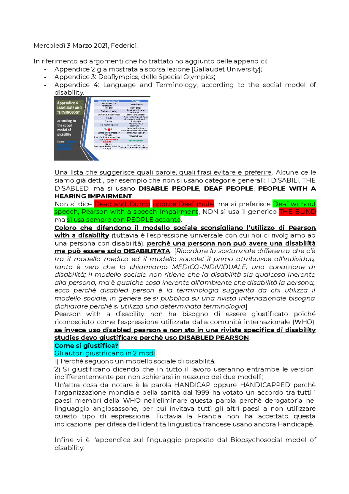 Lezione (5) Federici 03 - Mercoledì 3 Marzo 2021, Federici. In riferimento ad argomenti che ho ...