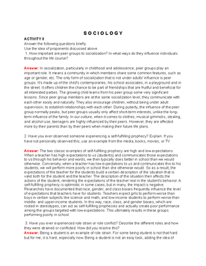 Understanding the Self (UTS) - Activity Lesson 6: Physical Self - Understanding the Self (GEED ...