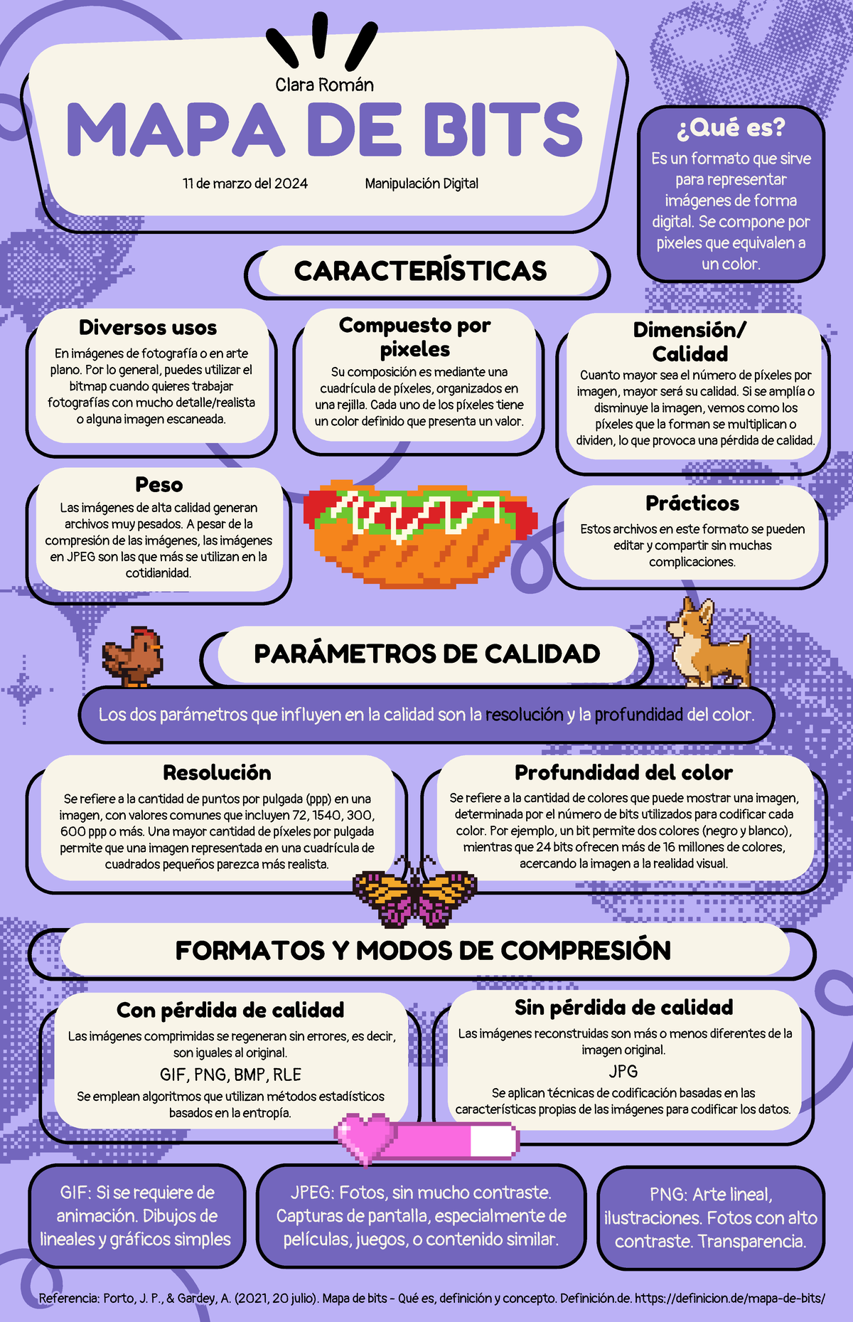 Infografía: Mapa de bits - CARACTERÍSTICAS Se emplean algoritmos que ...