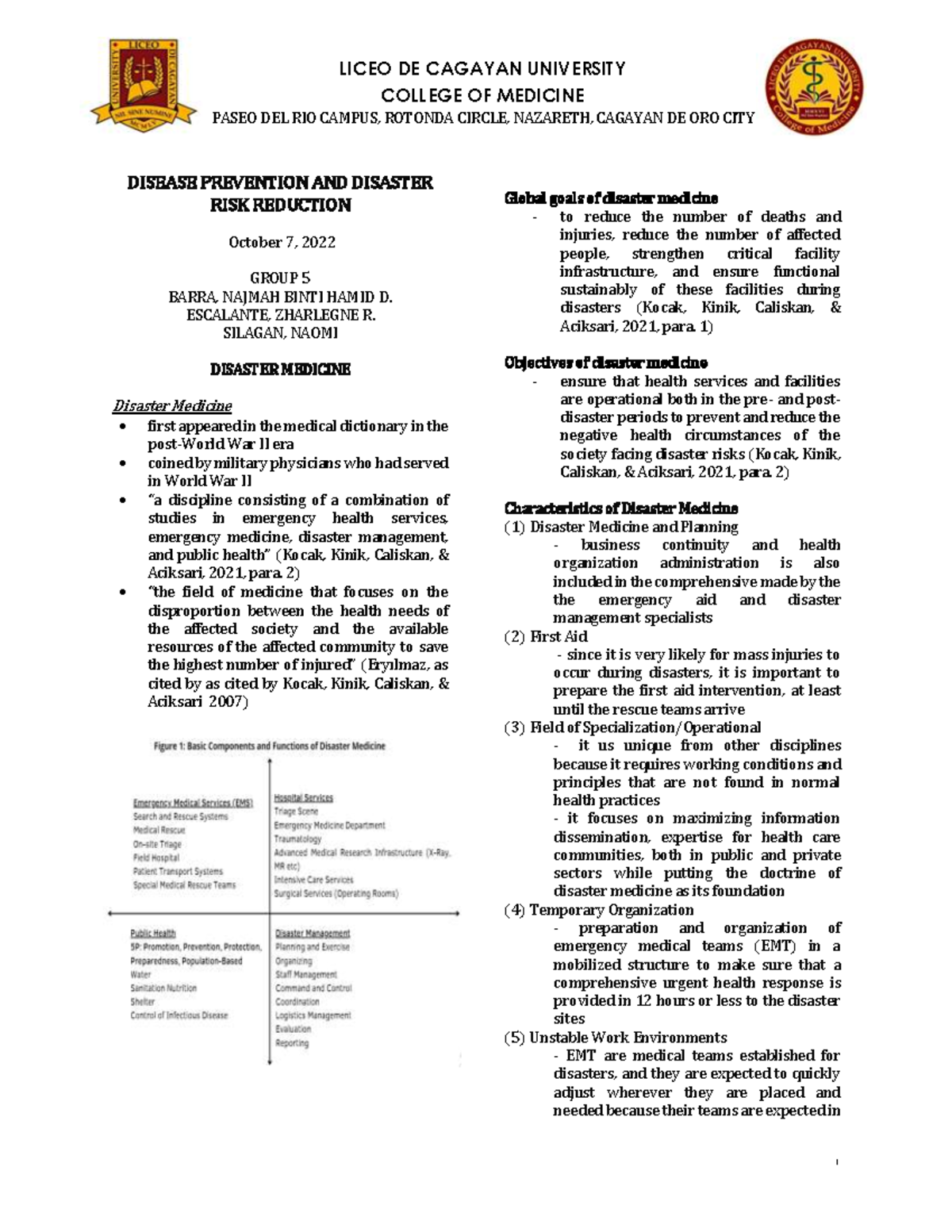 Reportno - ladccubqowinqw uqow - LICEO DE CAGAYAN UNIVERSITY COLLEGE OF ...