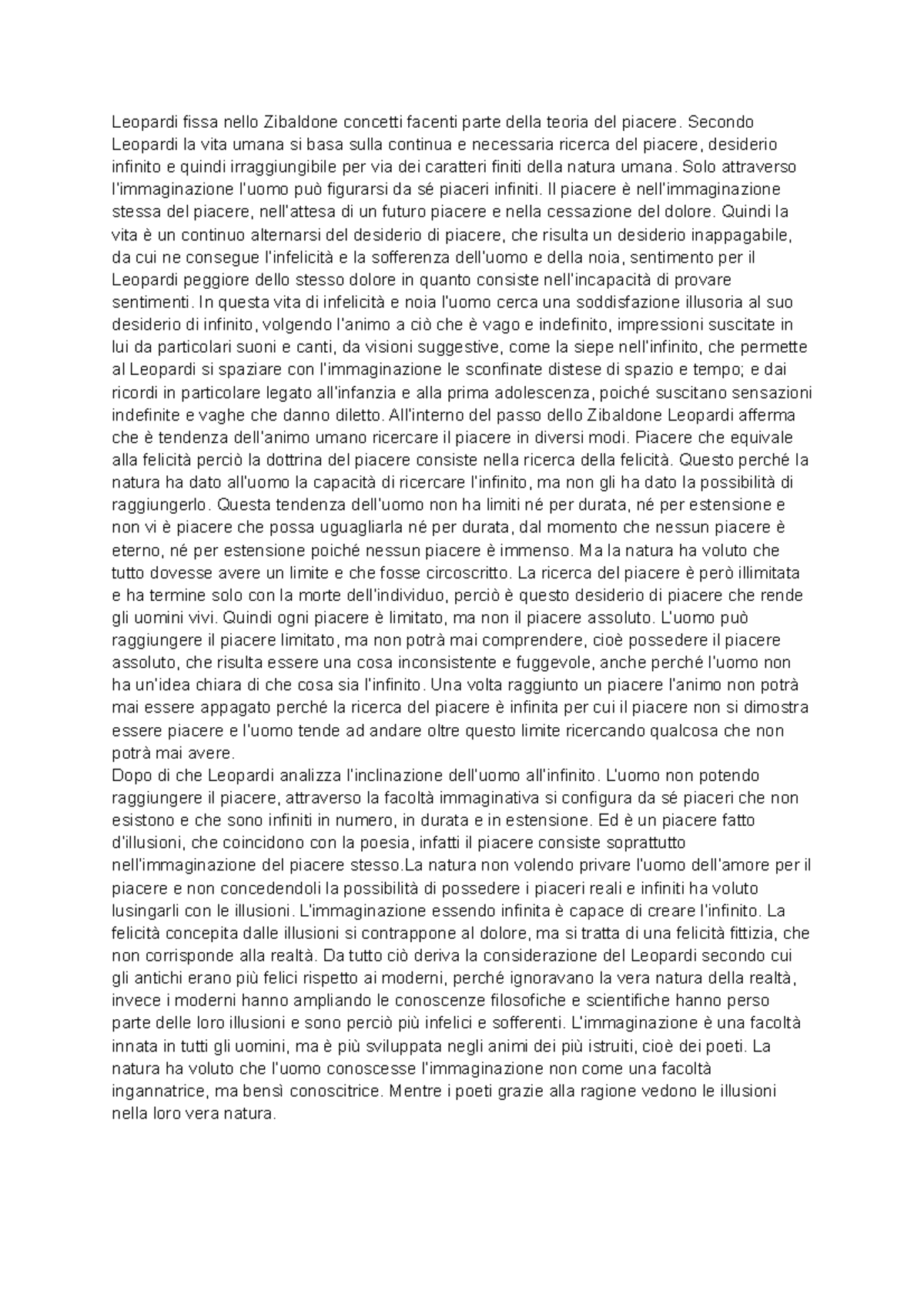 Giacomo Leopardi - La noia - Leopardi fissa nello Zibaldone concetti ...
