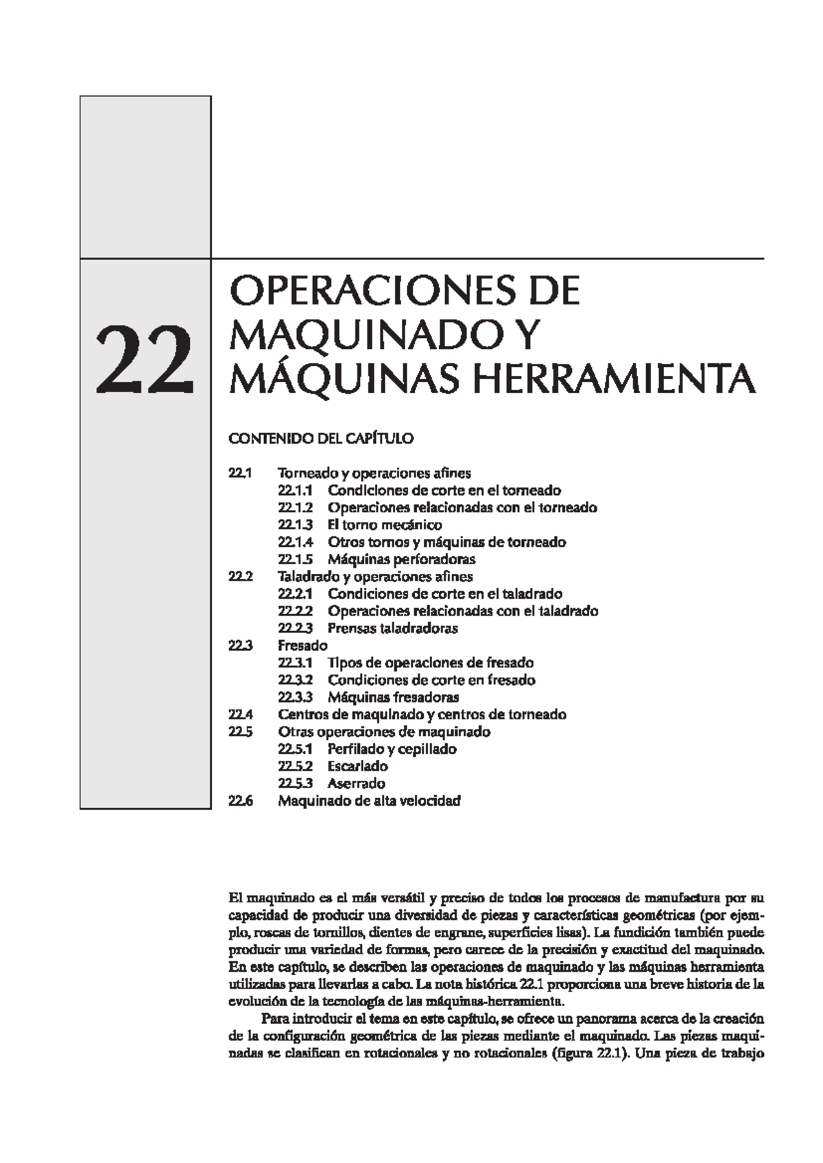22 Teoria Operac maquinado y máq herram Groover - manufactura II - Studocu