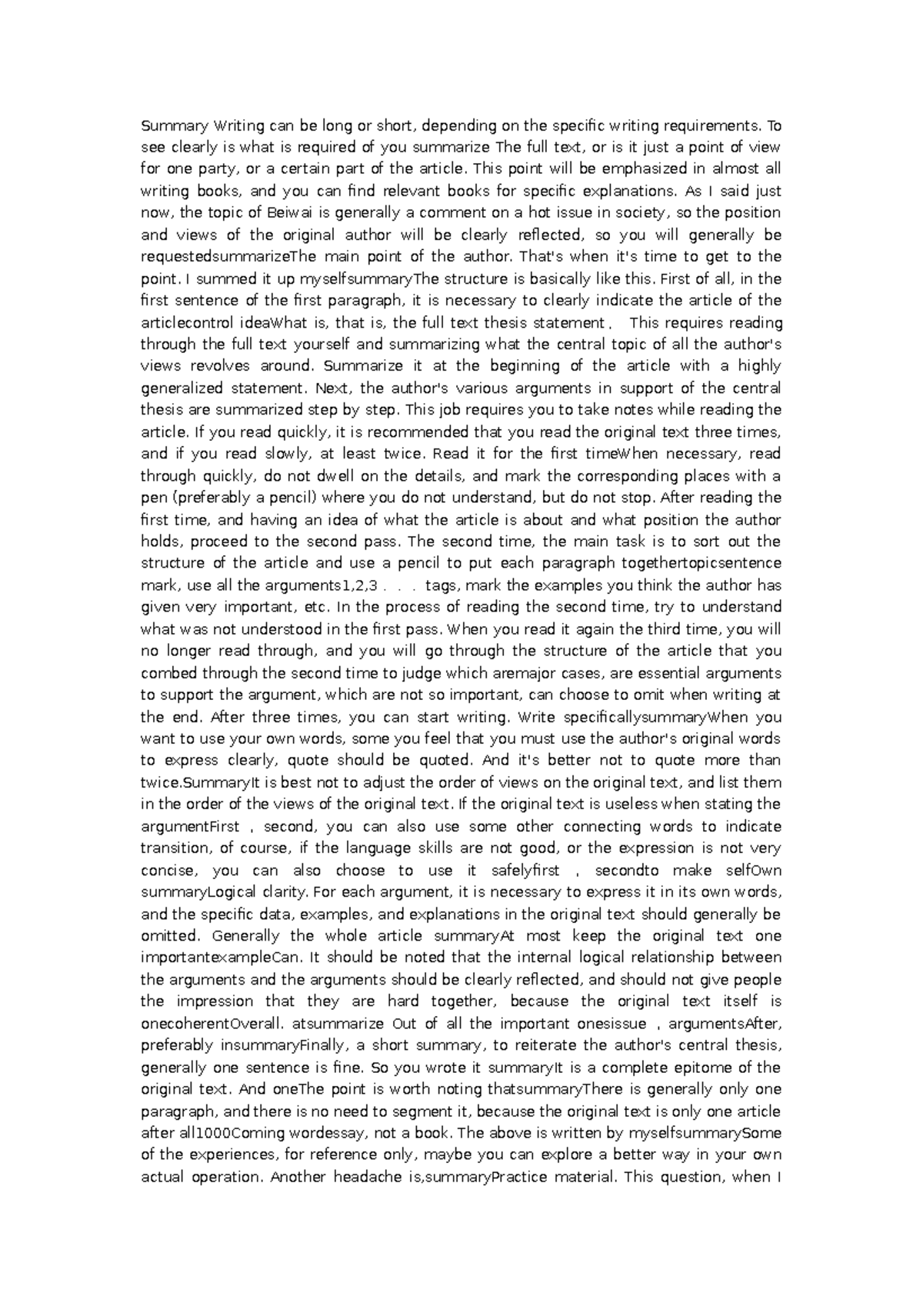 6 Summary Writing Examples In Pdf Examples