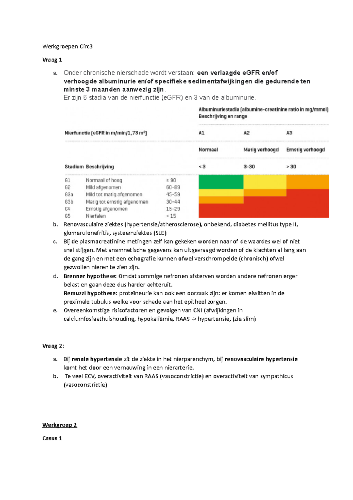 Werkgroepen Circ3 - Werkgroepuitwerkingen - Werkgroepen Circ Vraag 1 a ...