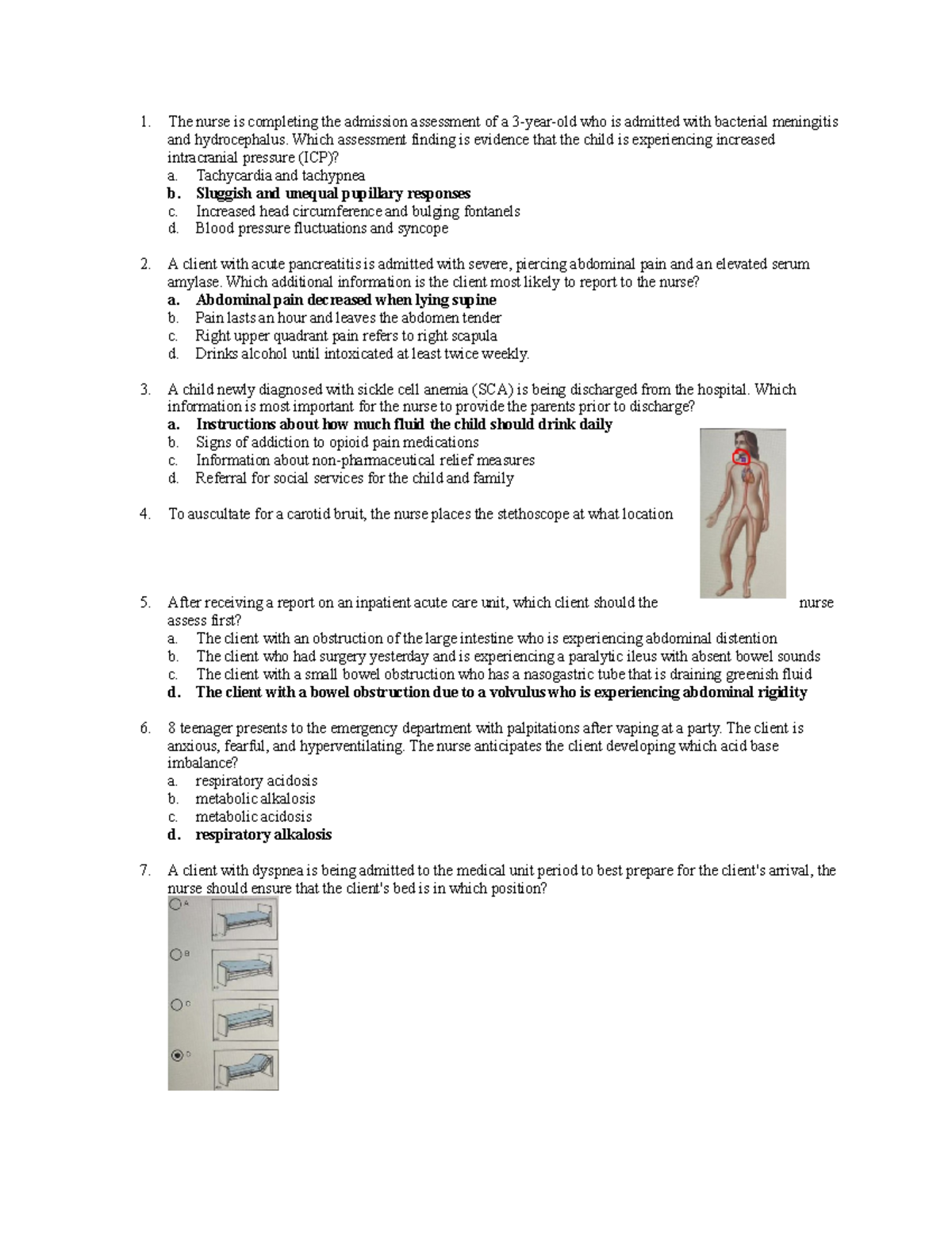 160 HESI Question s - STUDY for HESI Med-Surg Final - The nurse is ...