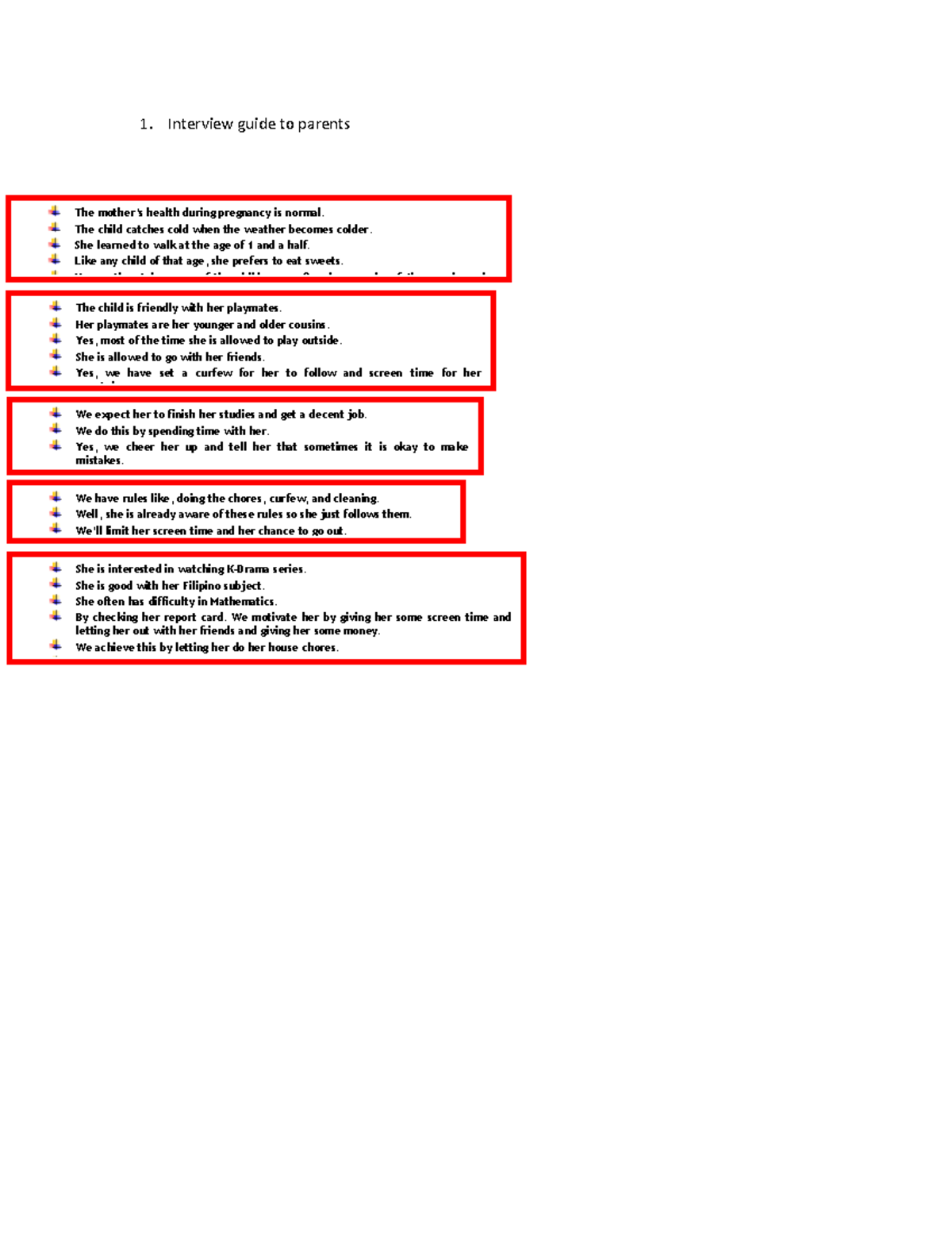 Tugdaan Elementary school systems development plan. - 1. Interview ...