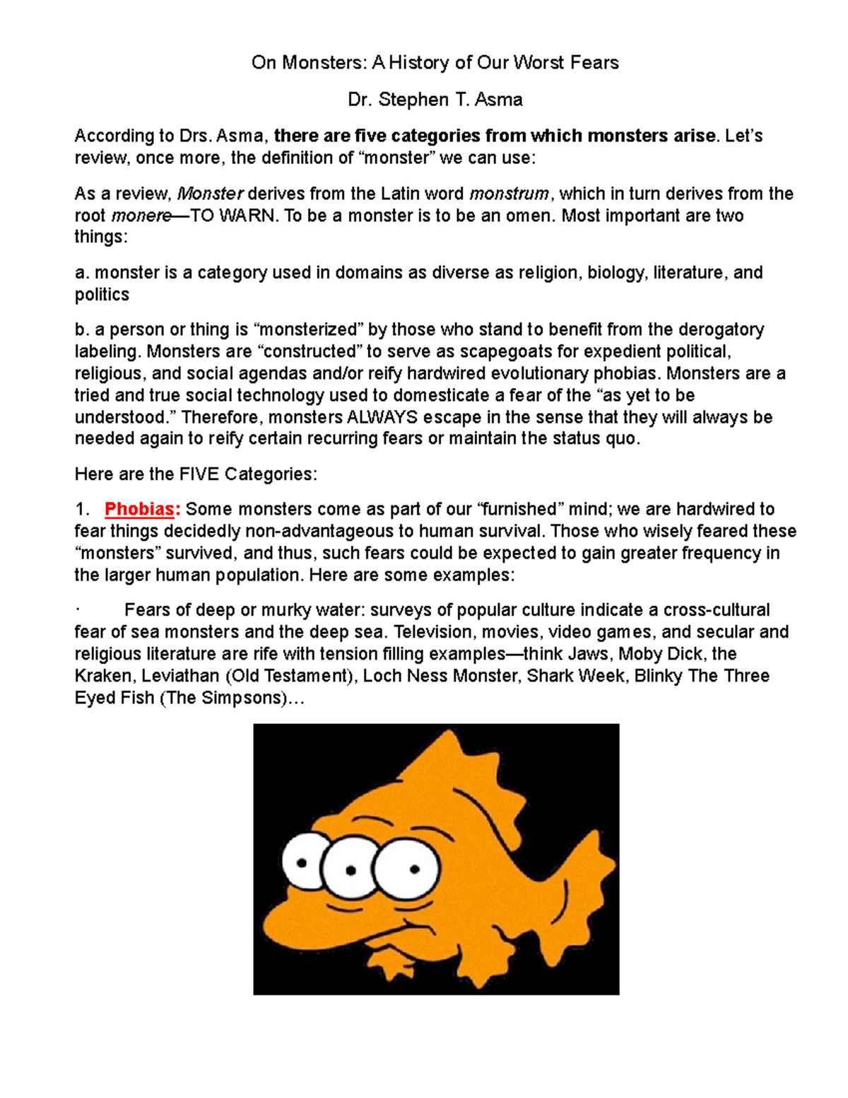 Copy of Hakopian - 21-22 Asma Categories of Fear - On Monsters: A ...