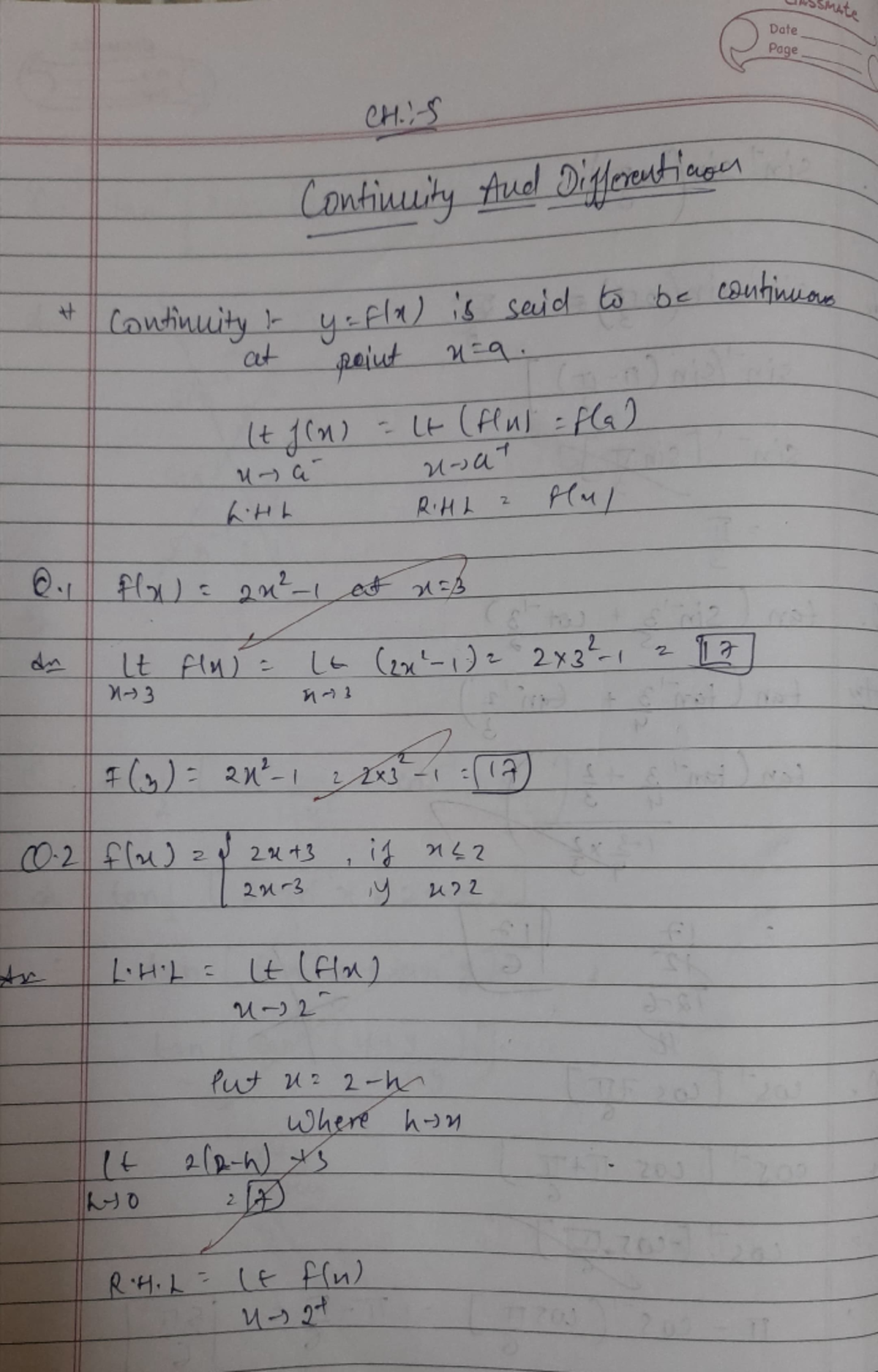 Adobe Scan 28 Jul 2024 - Good - assmate Date Page CH:-S Continuity And ...