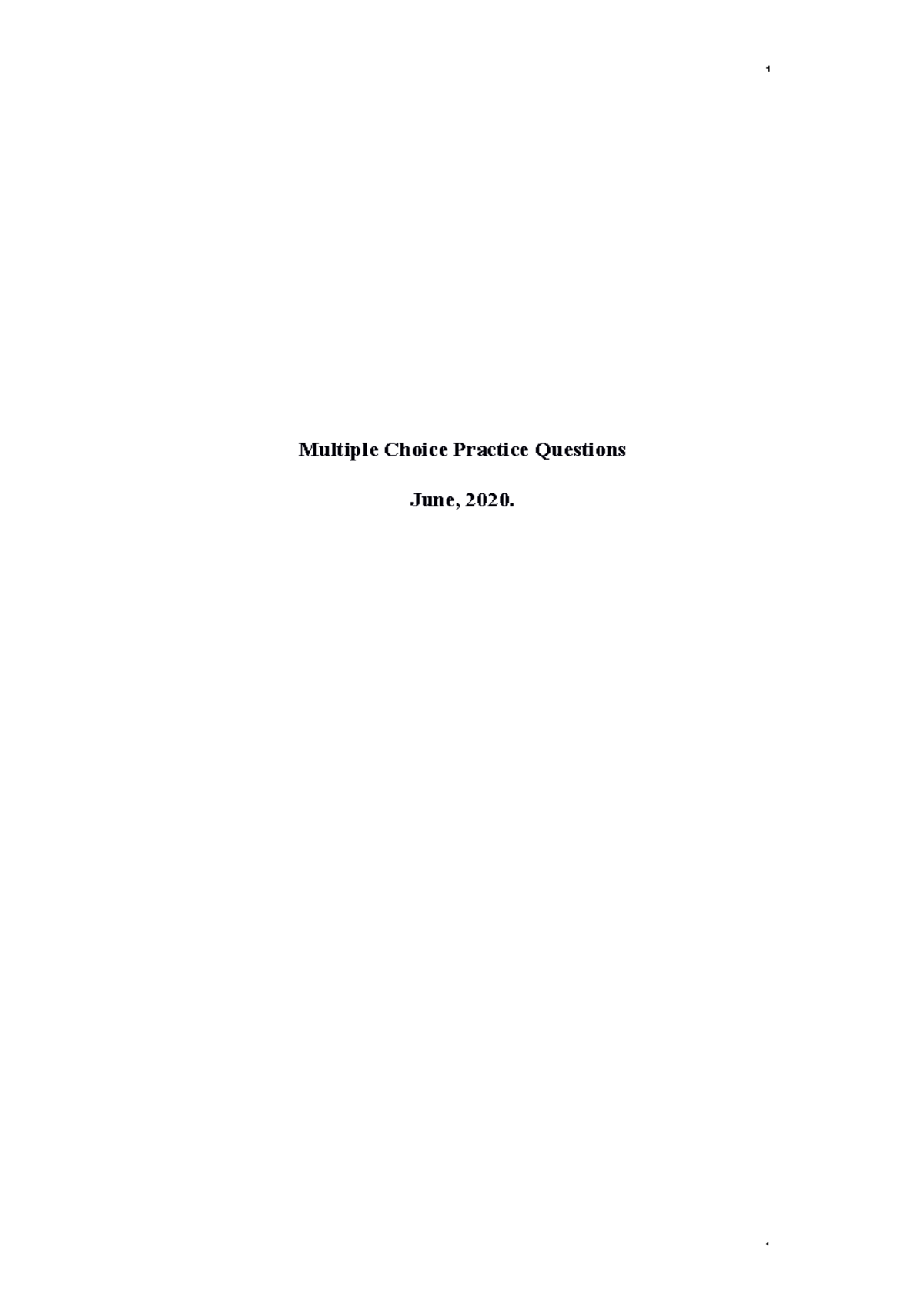 Multiple Choice Practice Questions June 2020 - 1002 - RMIT University ...
