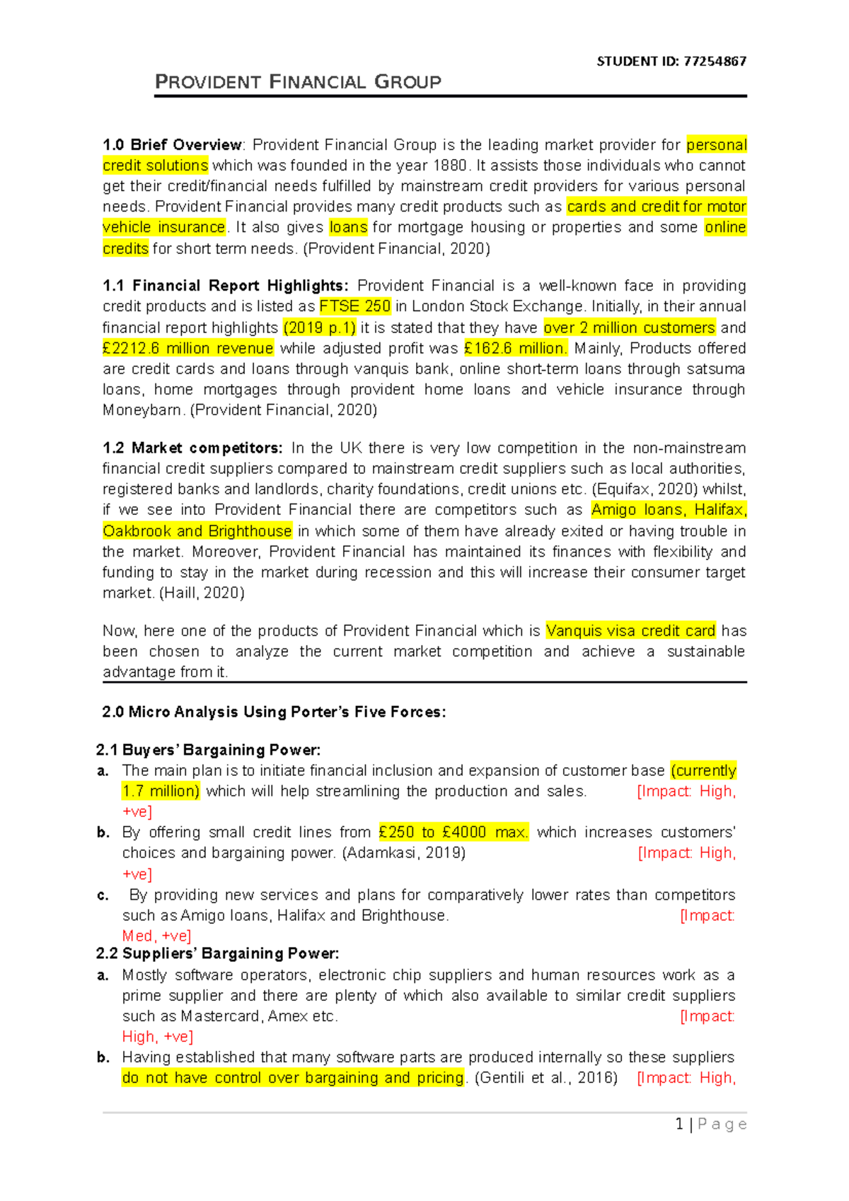 Provident Financial Audit - PROVIDENT FINANCIAL GROUP 1 Brief Overview ...