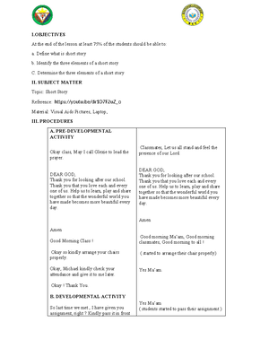 Issiah Ramiah Ramos Detailed Lesson Plan - Issiah Ramiah D. Ramos BEED ...