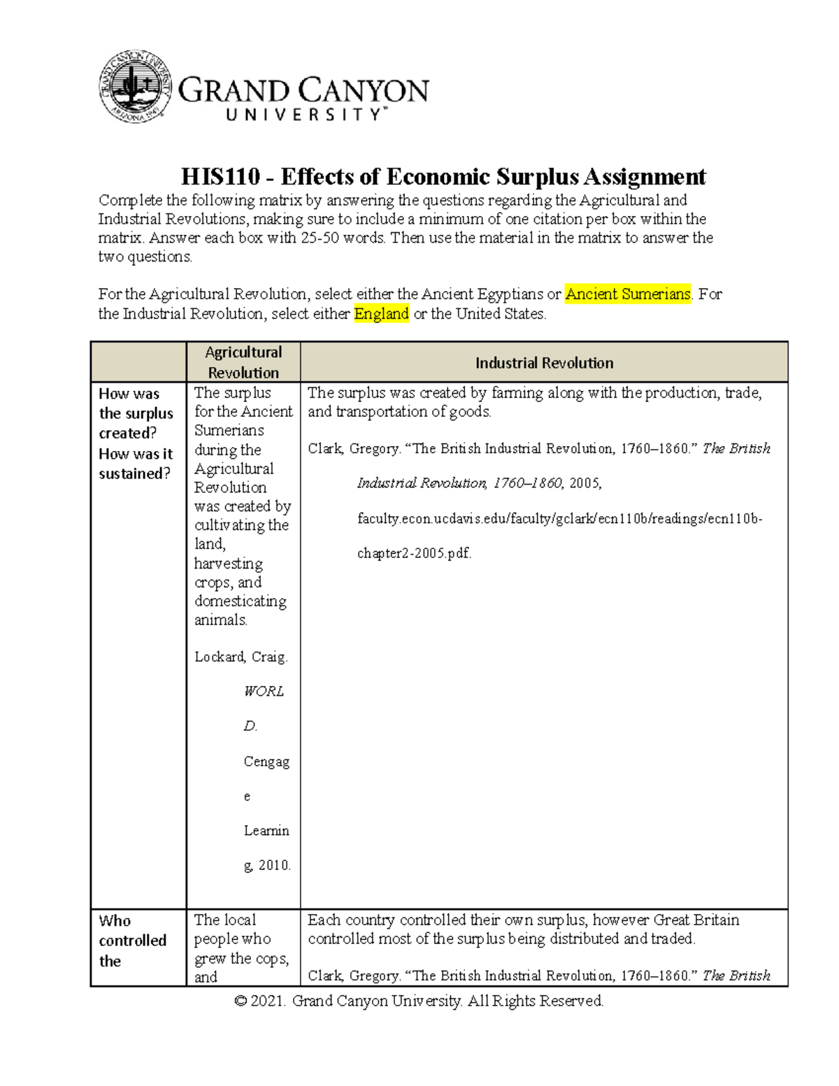 HISTORY: 110 Topic 2 Worksheet - HIS-110 - GCU - Studocu
