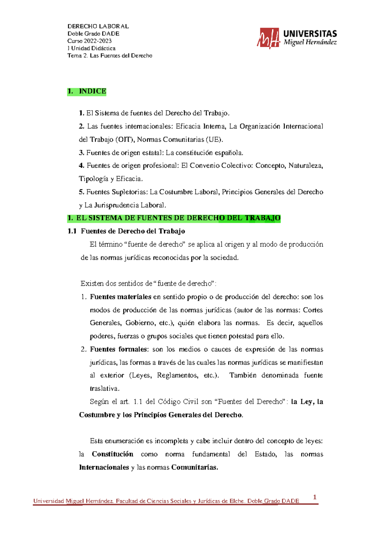 Unidad 1. TEMA 2 - TEMA 2 DE LA PRIMERA UNIDAL DE LA PRIMERA PARTE DEL ...