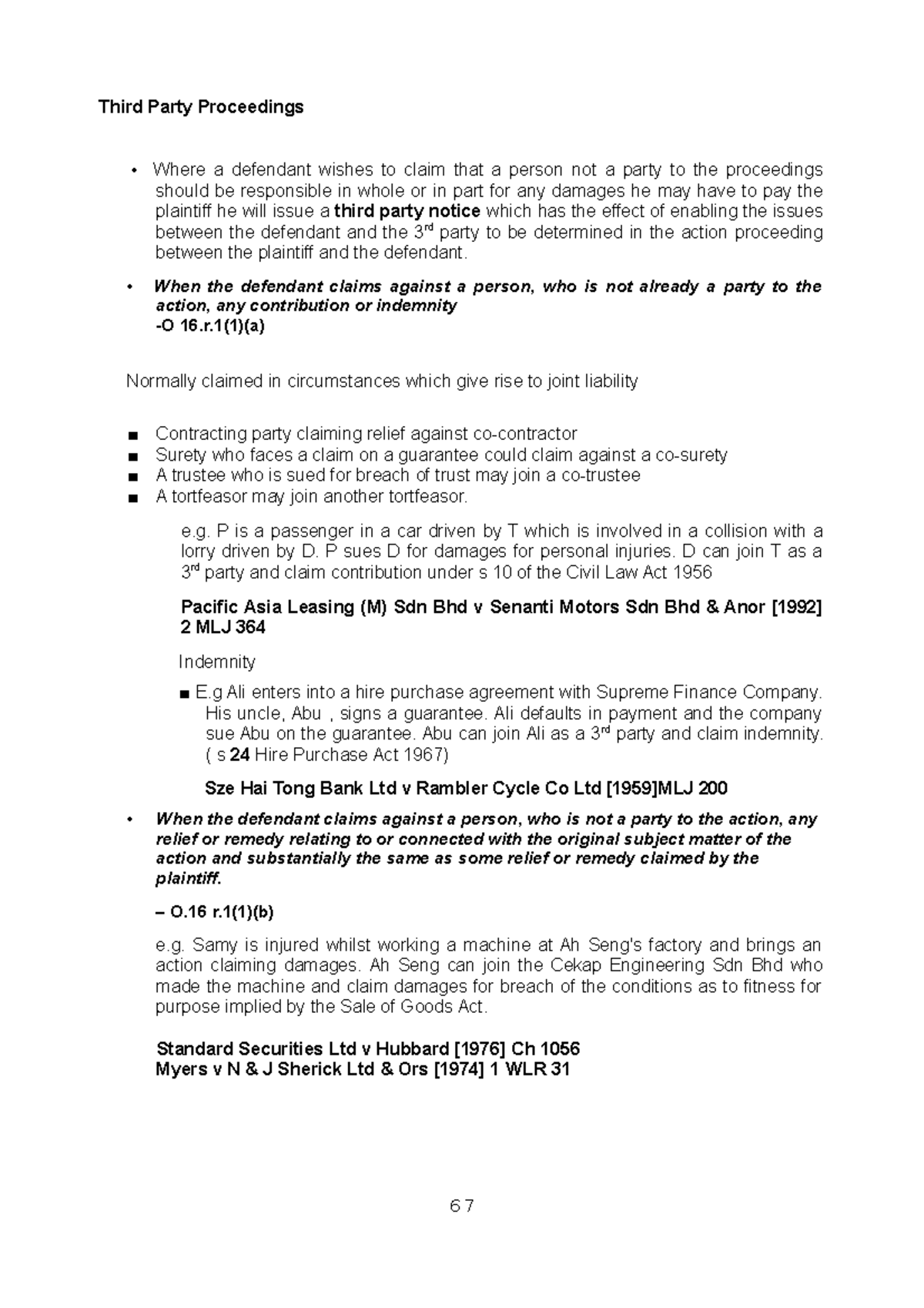 Third Party Proceedings - When the defendant claims against a person ...
