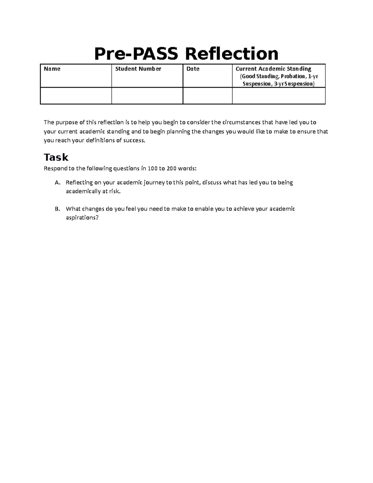M0 pre pass reflection template - Pre-PASS Reflection Name Student ...