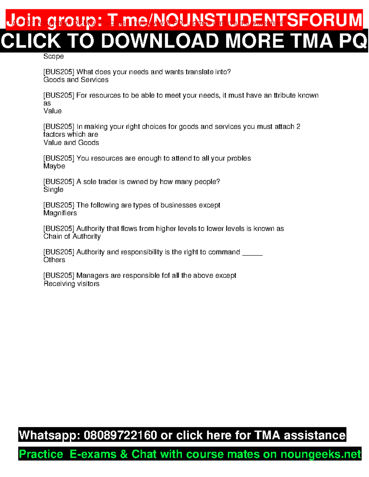 Philosophy and logic summary - Telegram group: T/BBCNOUN [BUS205] Every ...