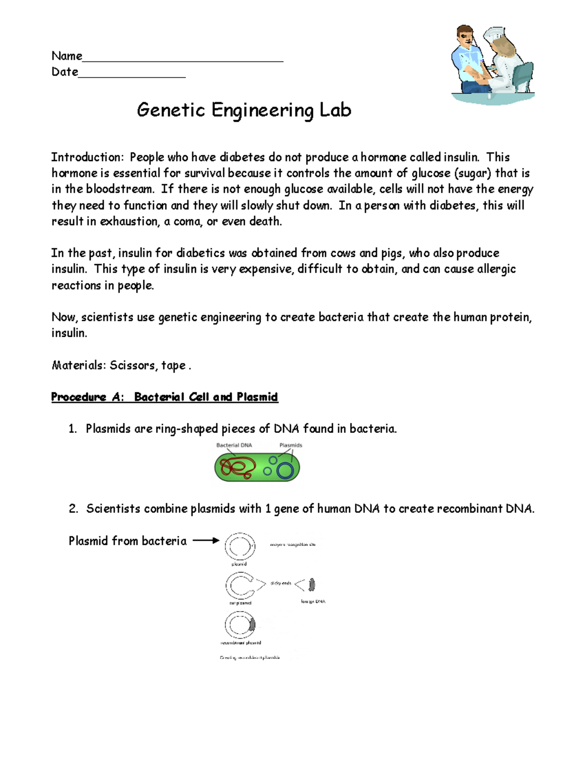 Answers to Genetic Engineering Lab - Name ...