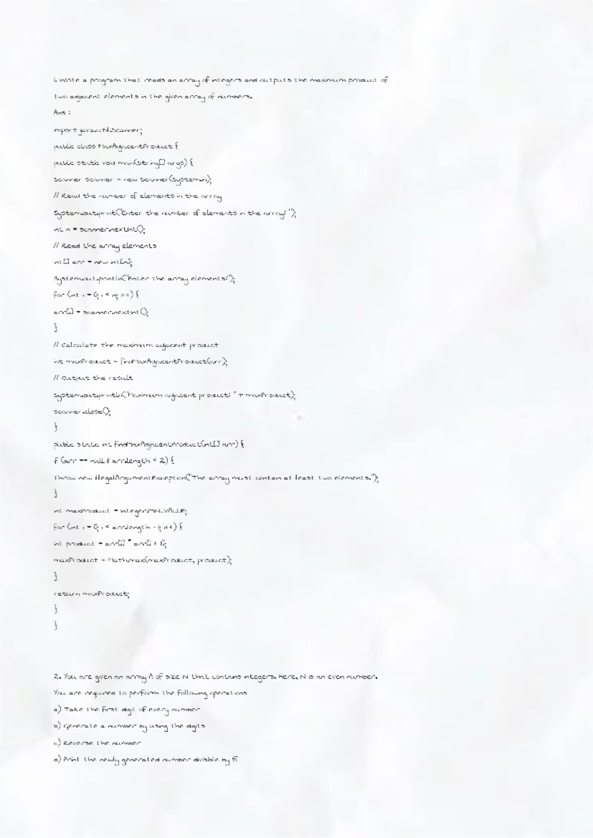 Advanced Object Oriented Programming Assignment 1 Write A Program