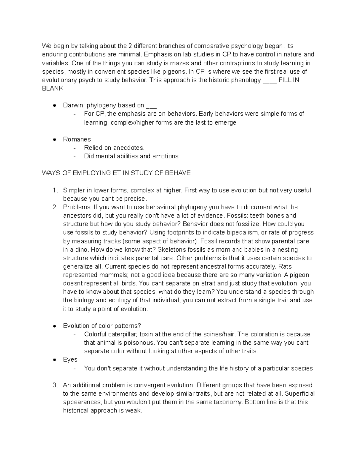 PSYC 320 Lecture Notes - We begin by talking about the 2 different ...