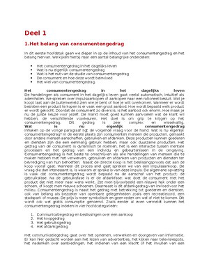 Samenvatting Consumentengedrag - Samenvatting Boek: Consumentengedrag, de basis Andre Weber H1 ...