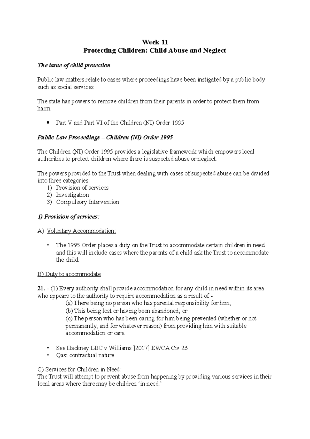 Child Abuse and Neglect - The state has powers to remove children from ...