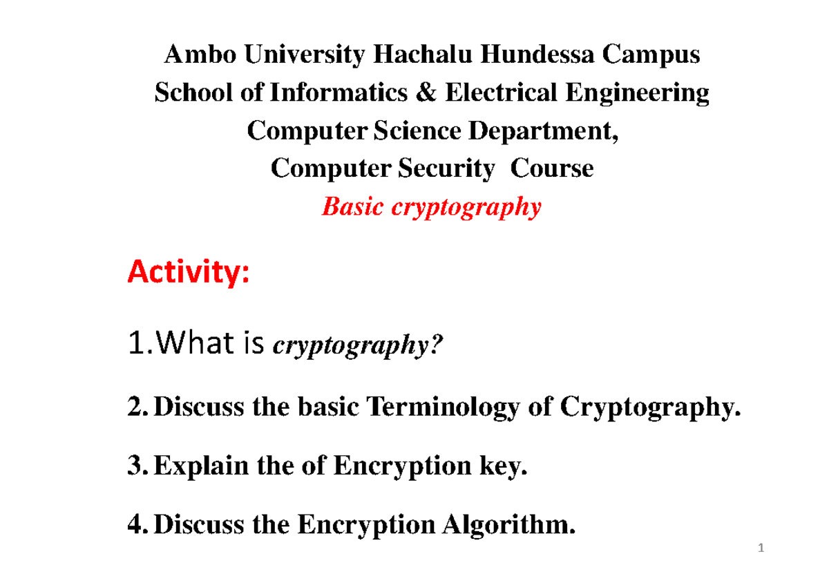 Computer Security ppt - its cs study material - Ambo University Hachalu ...