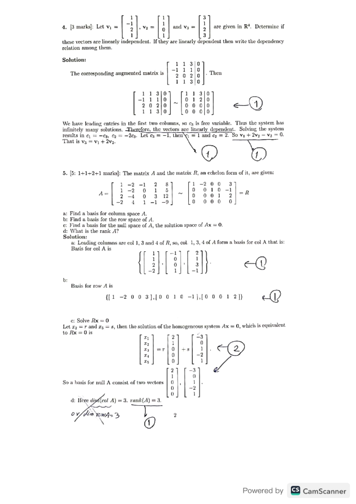 Test 2 Linear Algebra - Math 1004 - Studocu