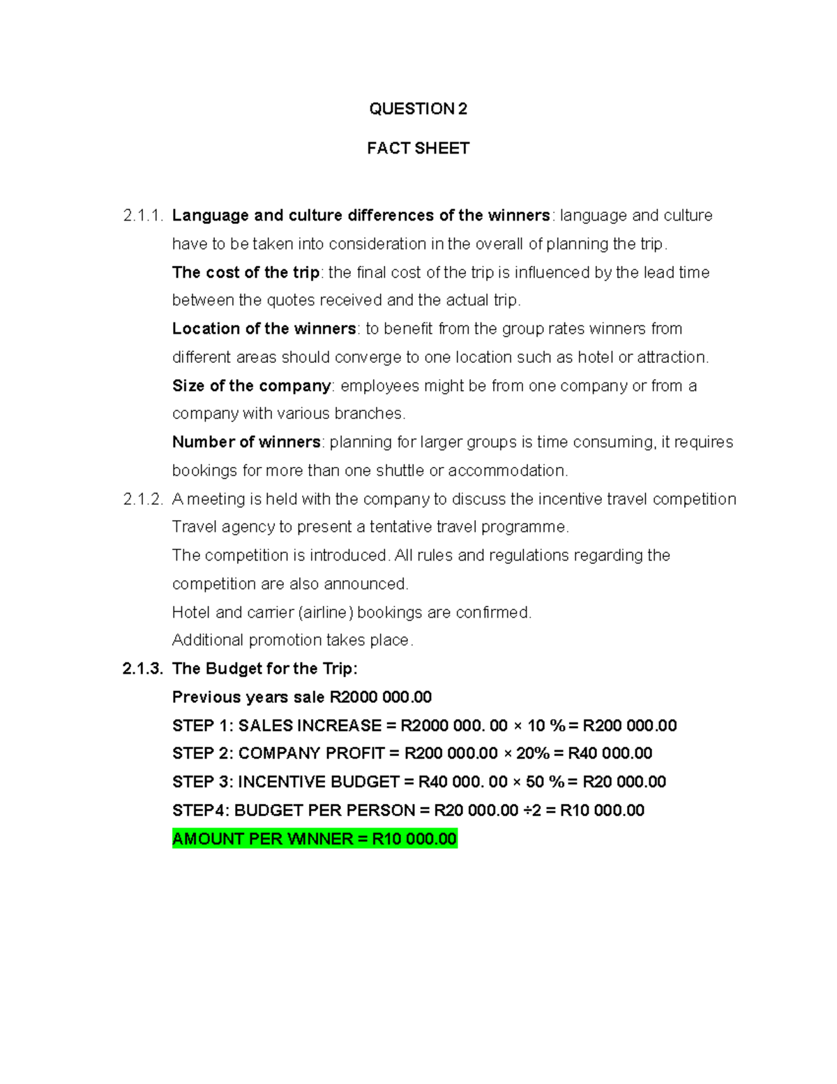 FACT Sheet - these are the ones i used when preparing for my exams and ...
