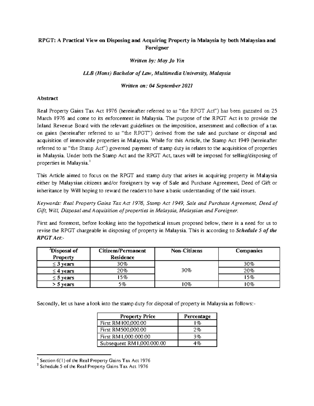 RPGT: A Practical View on Disposing and Acquiring Property in Malaysia ...