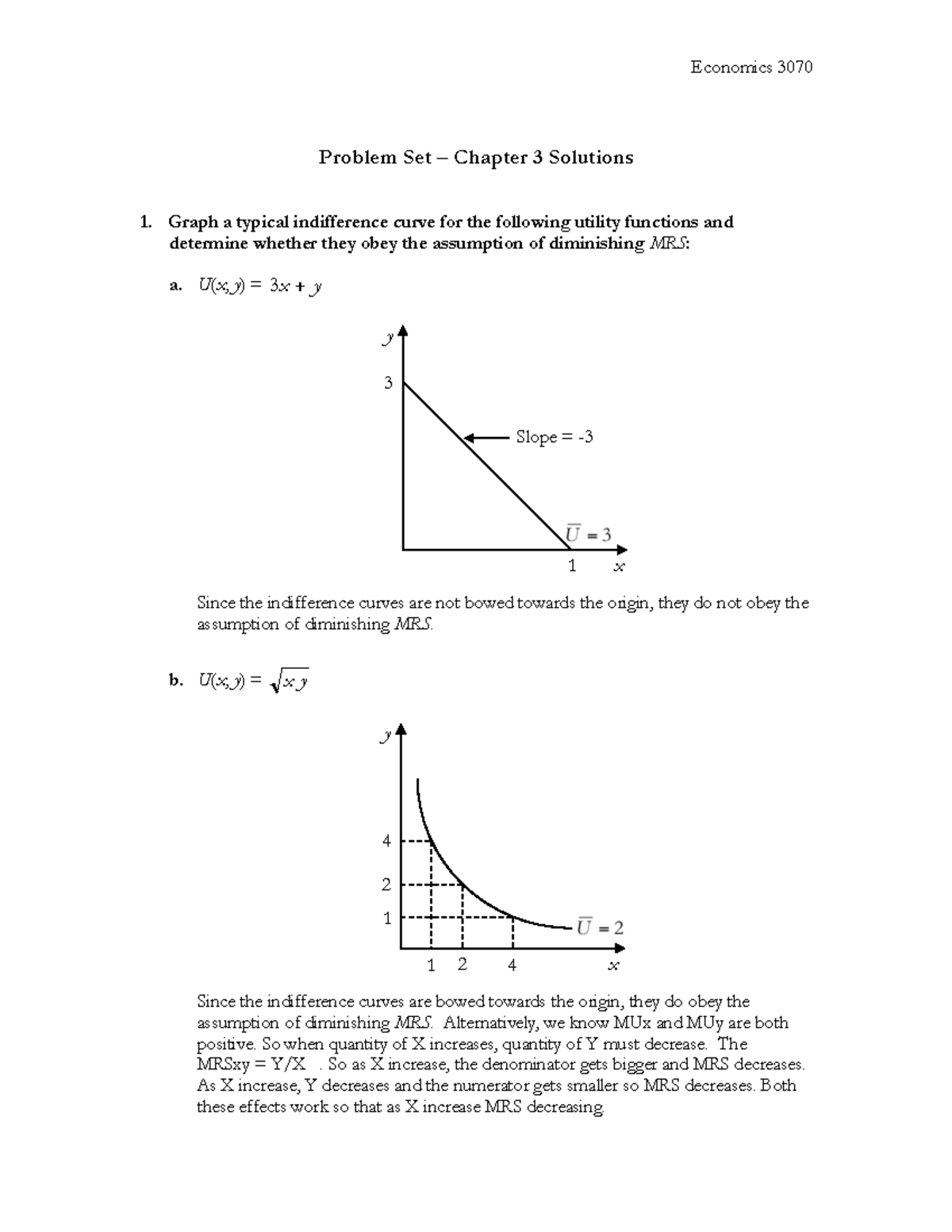 3070 PSet-ch3 Solutions - Problem Set – Chapter 3 Solutions 1. Graph a ...