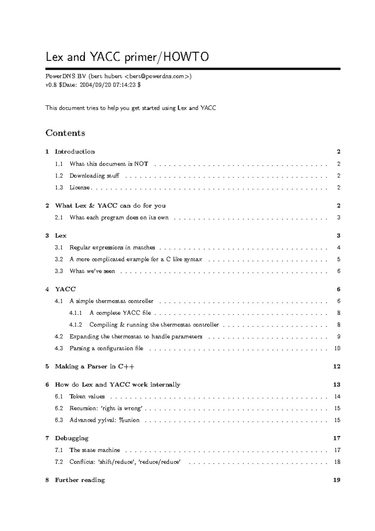 Lexyacc - This is simple lex tutorial - Lex and YACC primer/HOWTO ...