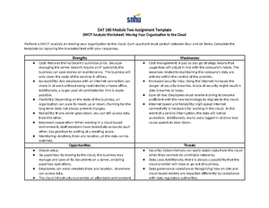 Sharp DAT 223 Module One Assignment Email - To add additional bullets ...