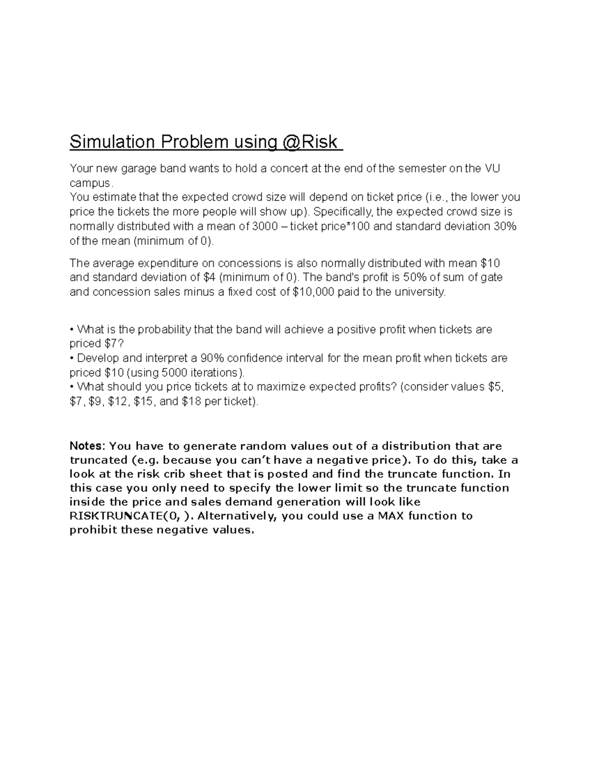 6175921 607880133 Simulation Problem Assignment - Simulation Problem ...