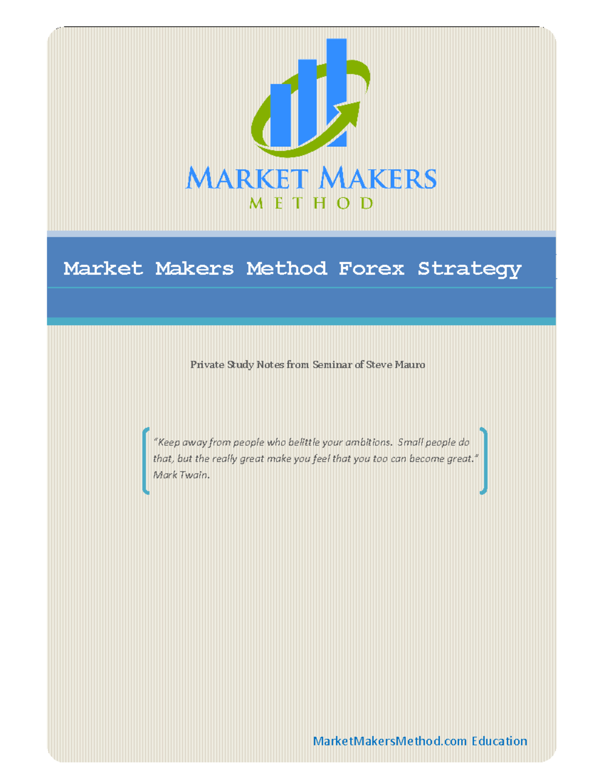 Book 2 - notes - Private Study Notes from Seminar of Steve Mauro ...