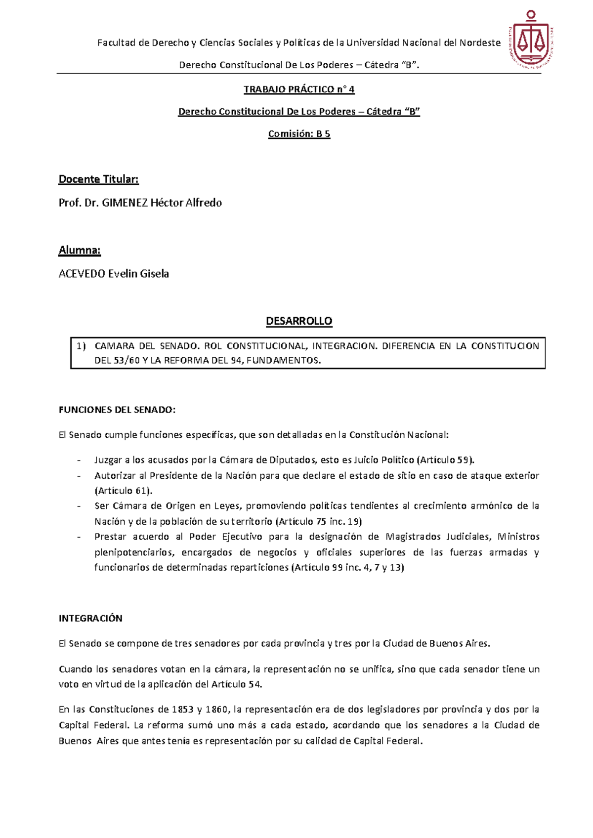 Unidad IV- Trabajo Practico- Poderes - Facultad de Derecho y Ciencias ...