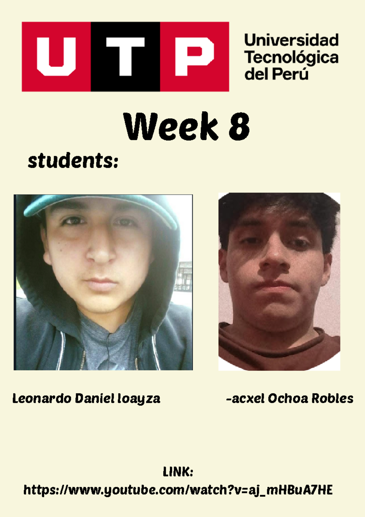 Task week 8 - Semana 8 informe - Elementary Business English - Week 8 students: Leonardo Daniel ...