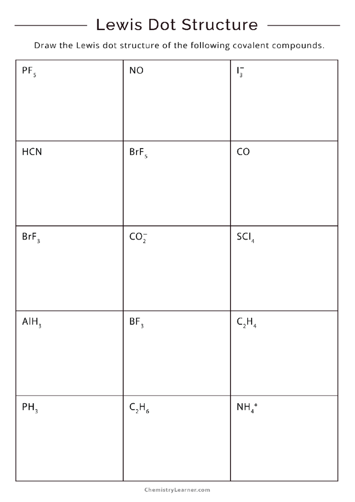 Chemistry-Worksheet-Lewis-Dot-Structures - Studocu