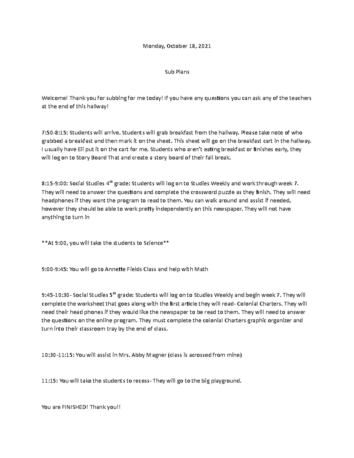 Monday lesson plans AM - notes - D 188 - WGU - Studocu