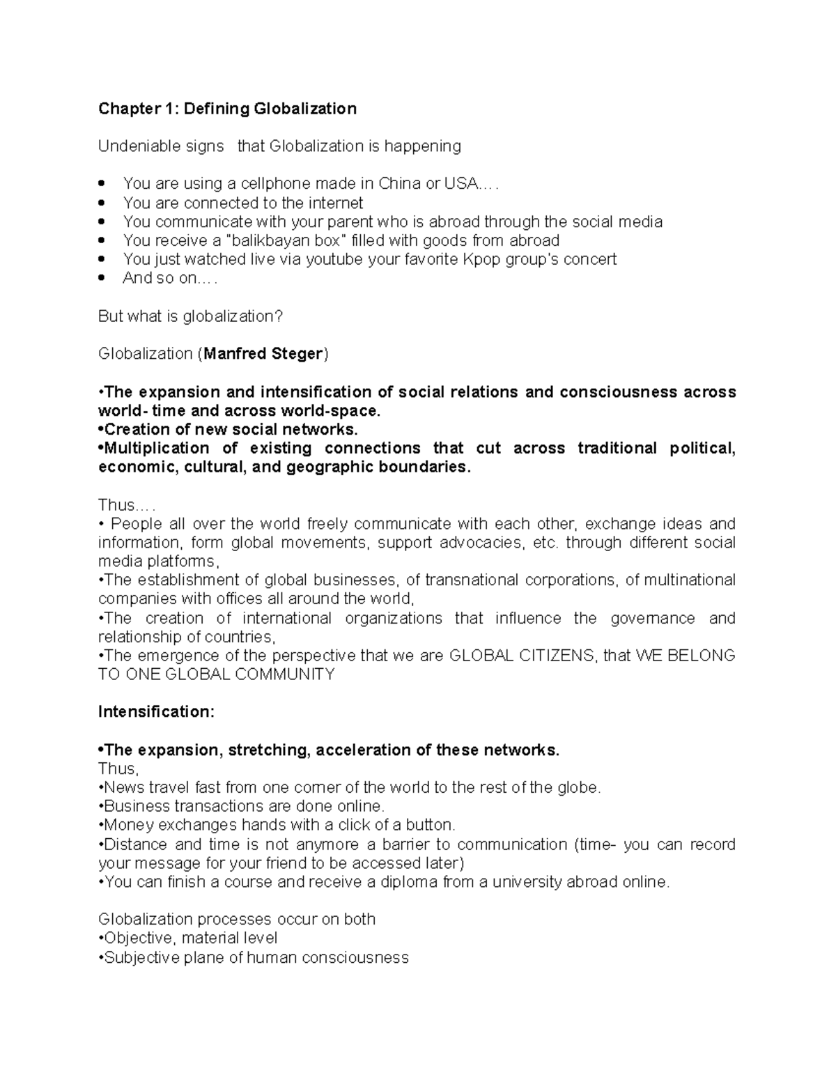 Chapter-1- Reviewer - N/A - Chapter 1: Defining Globalization ...