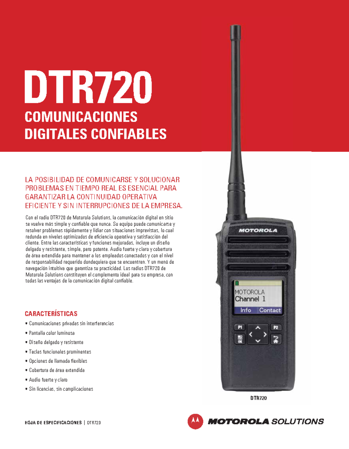 DTR 720 - apuntes - DTR COMUNICACIONES DIGITALES CONFIABLES HOJA DE ...
