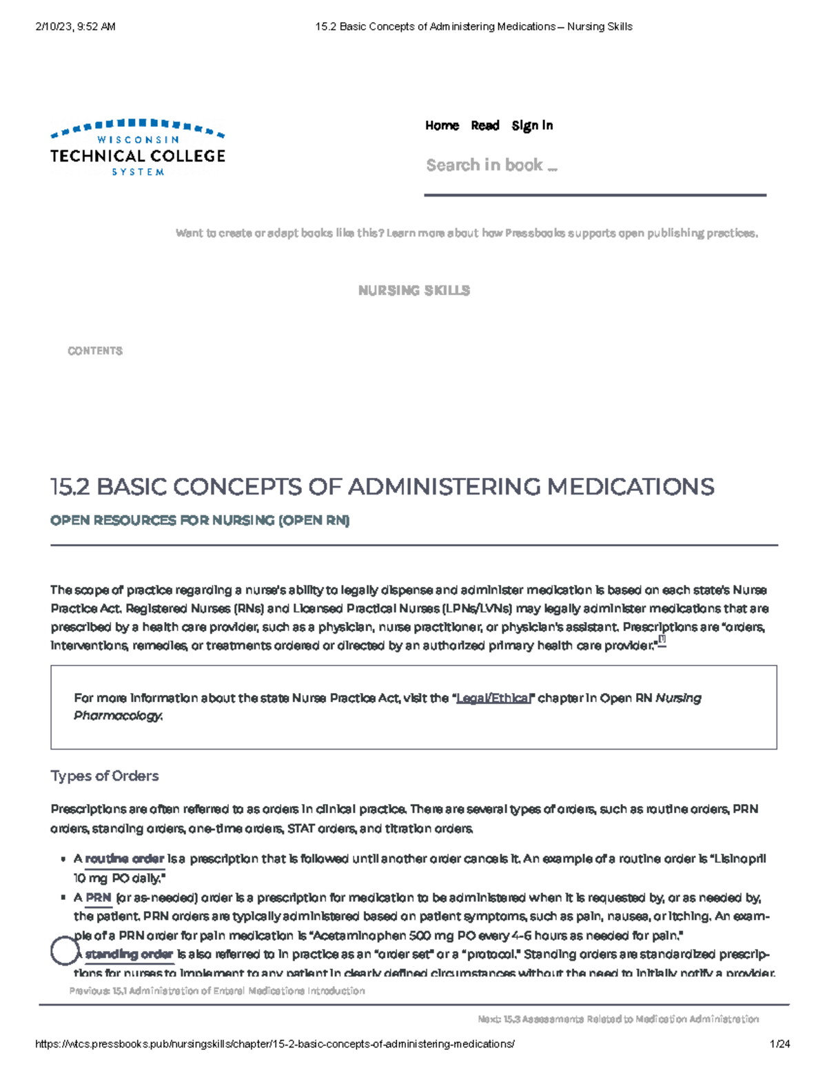 15.2 Basic Concepts of Administering Medications – Nursing Skills ...