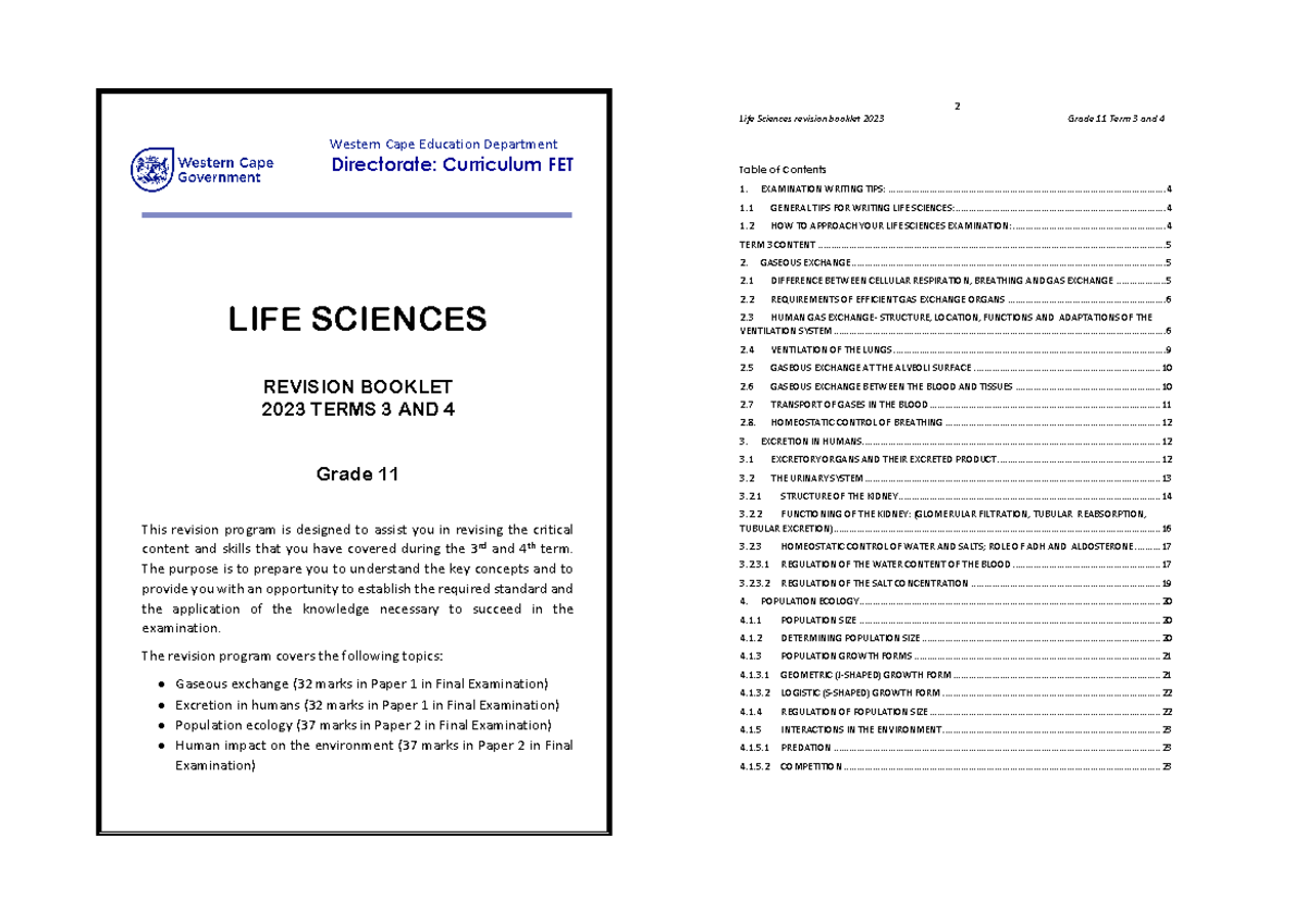 Grade 11 Life Sciences Revision material Term 3 and 4 2023 - converted ...