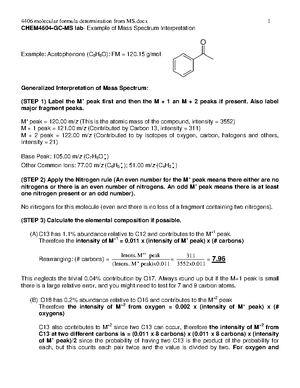 Mass Spectroscopy - Methodology chemguide.co/analysis/masspec ...