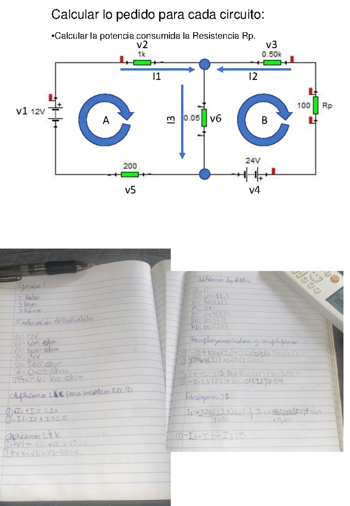 Lkc ltk - ejercicios - Fundamentos de electronica - Calcular lo pedido para cada circuito ...