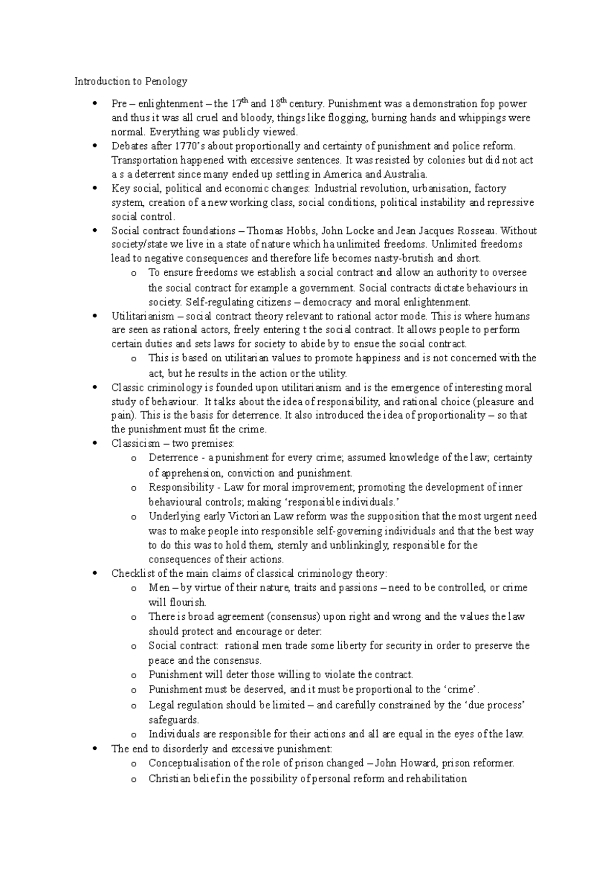 1. Introduction to Penology - Introduction to Penology Pre ...