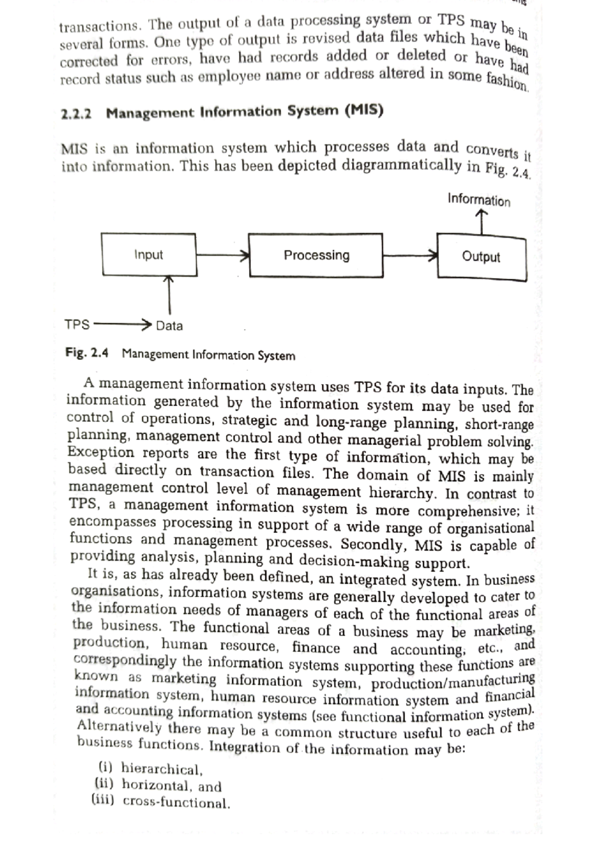 Structure of MIS - Information technology - Studocu