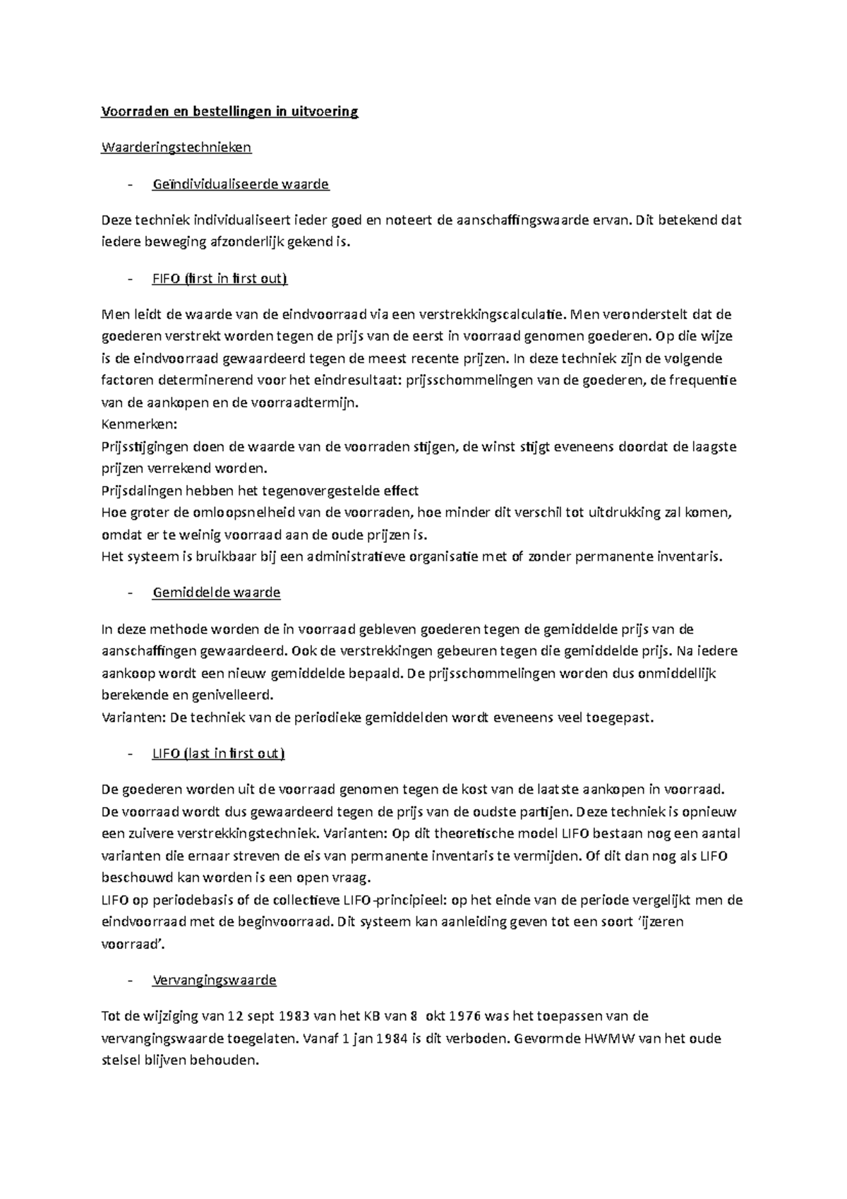 H14 Voorraden en bestellingen in uitvoering - Voorraden en bestellingen ...